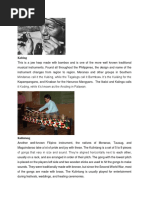 Panay Bukidnon Bamboo Instruments and Gamelan | PDF | Performing Arts ...