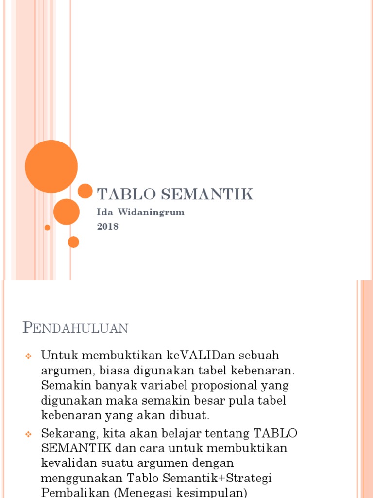Memahami Tablo Semantik dalam Logika | PDF