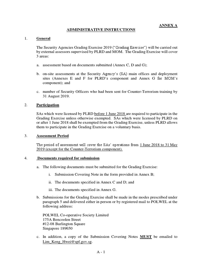 ANNEX A - Administrative Instructions (2019) | Download Free PDF | Dvd ...