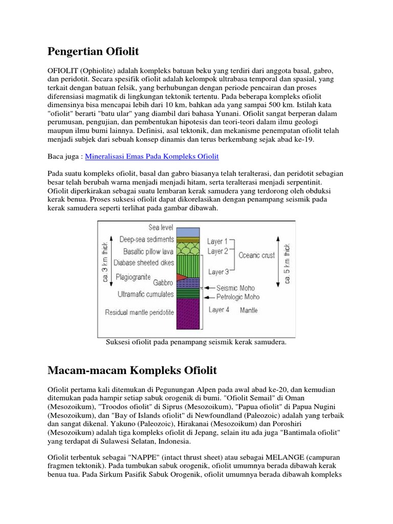 Pengertian Ofiolit Pdf