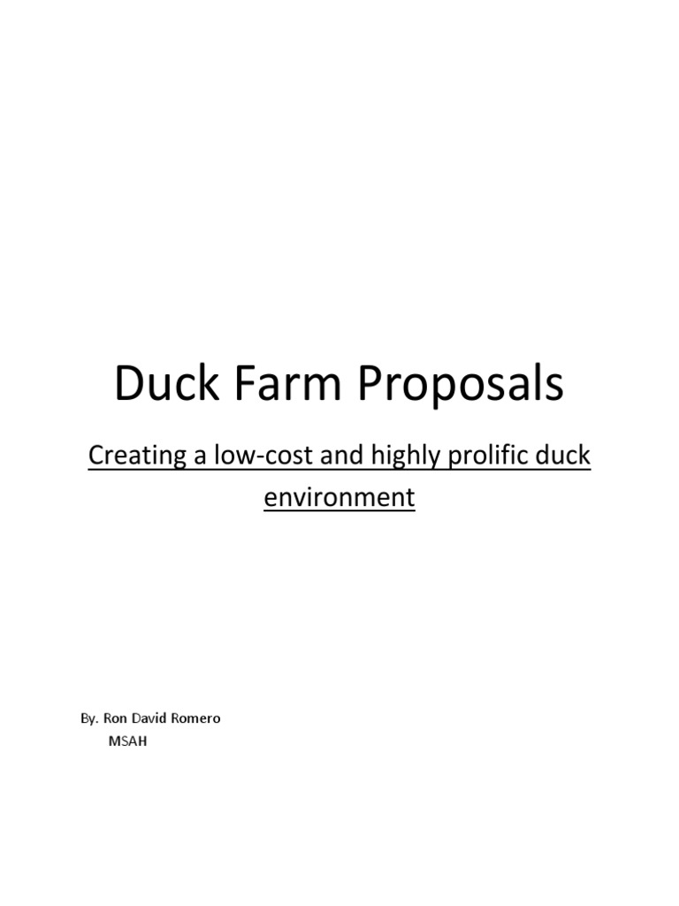 Duck Farm Proposals | PDF | Ammonia | Nature