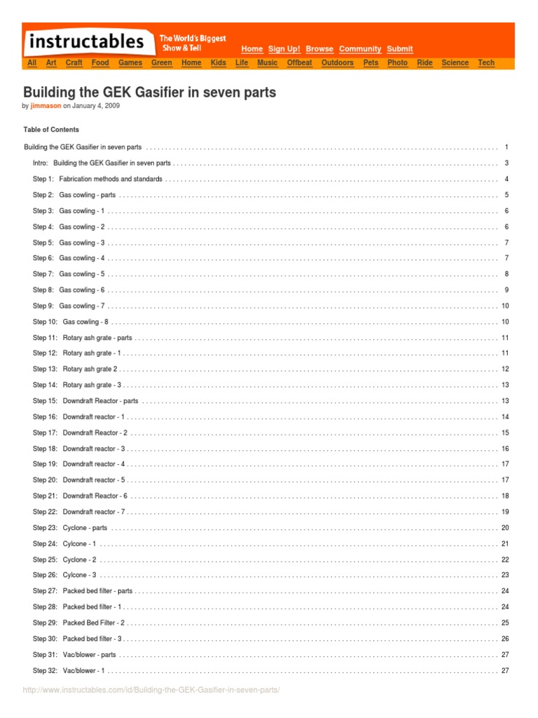 Building The GEK Gasifier in Seven Parts | PDF | Pipe (Fluid Conveyance ...