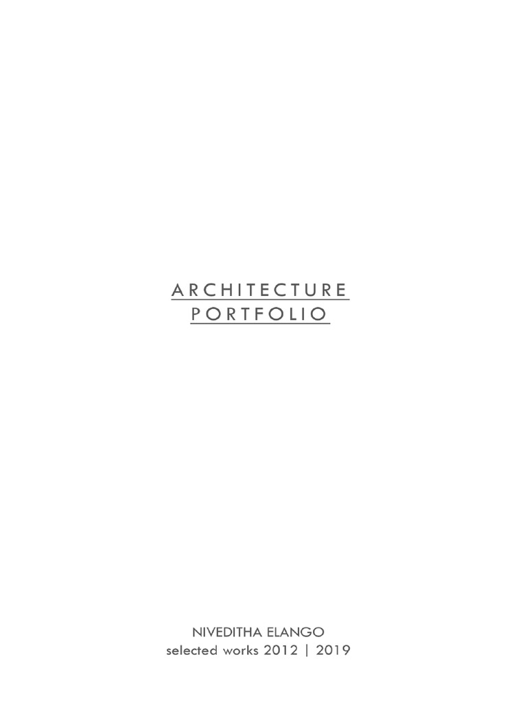 Niveditha Elango - Portfolio PDF | PDF