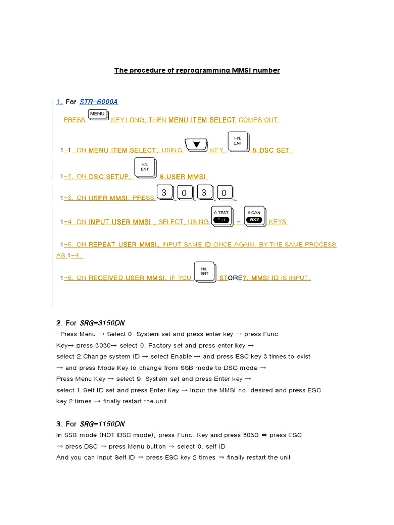 The Procedure of Reprogramming MMSI Number | PDF