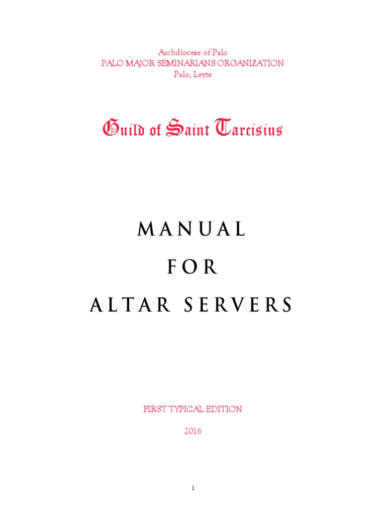 Altar Server Manual | PDF | Eucharist | Liturgical Year