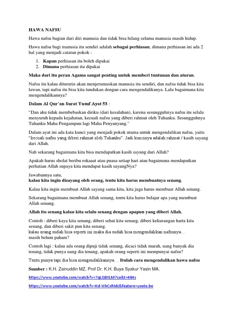 Hawa Nafsu | PDF