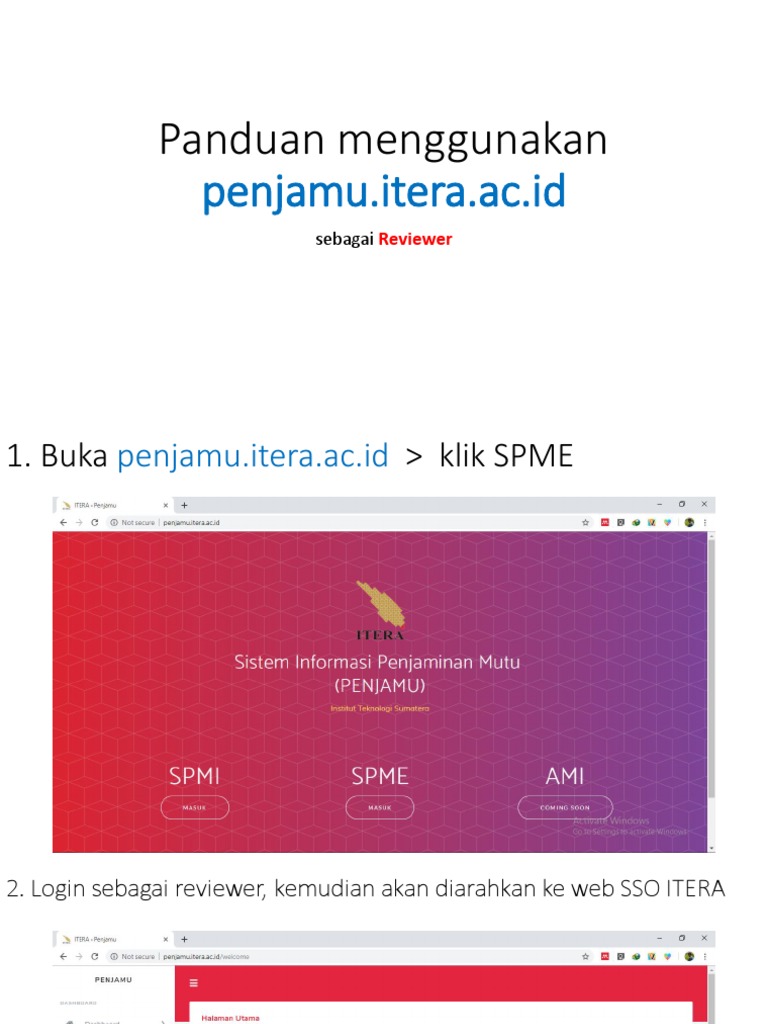 Panduan Reviewer di Penjamu ITERA | PDF