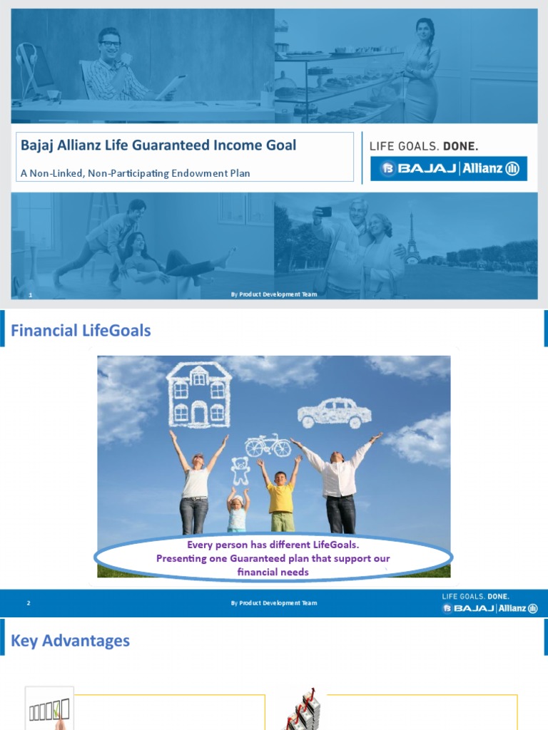 Bajaj Allianz Life Guaranteed Income Goal - PPT | PDF | Insurance | Service Industries