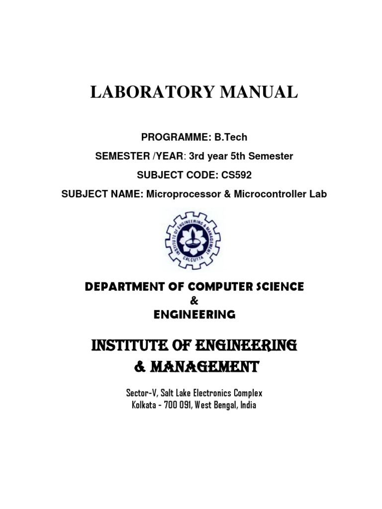 Microprocessor & Microcontroller Lab | PDF | Central Processing Unit | Electronic Design