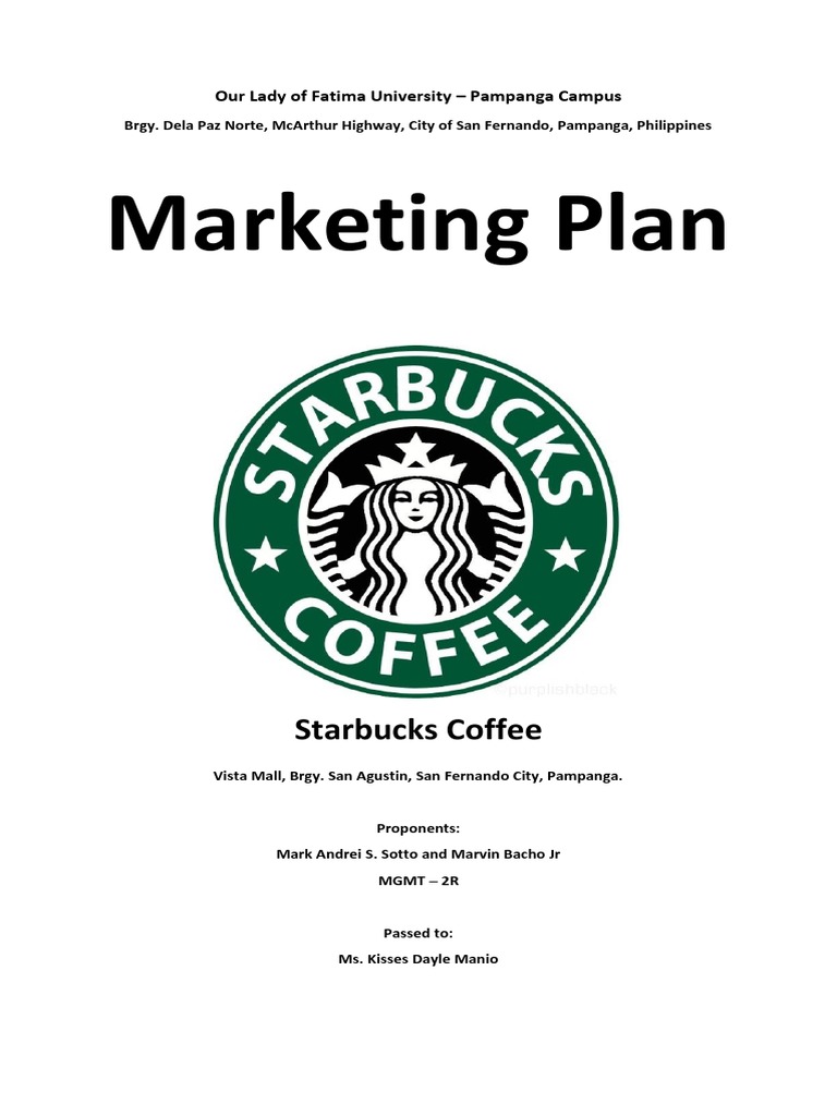 Starbucks Marketing Plan | PDF | Starbucks | Retail