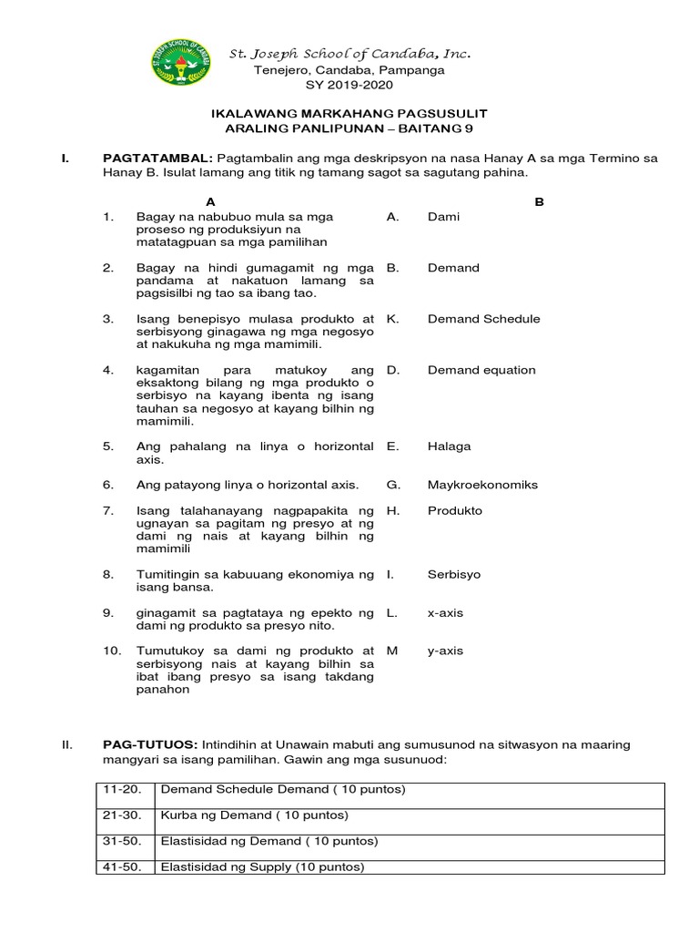 Grade 9 - Ap 2ND Quarter | PDF