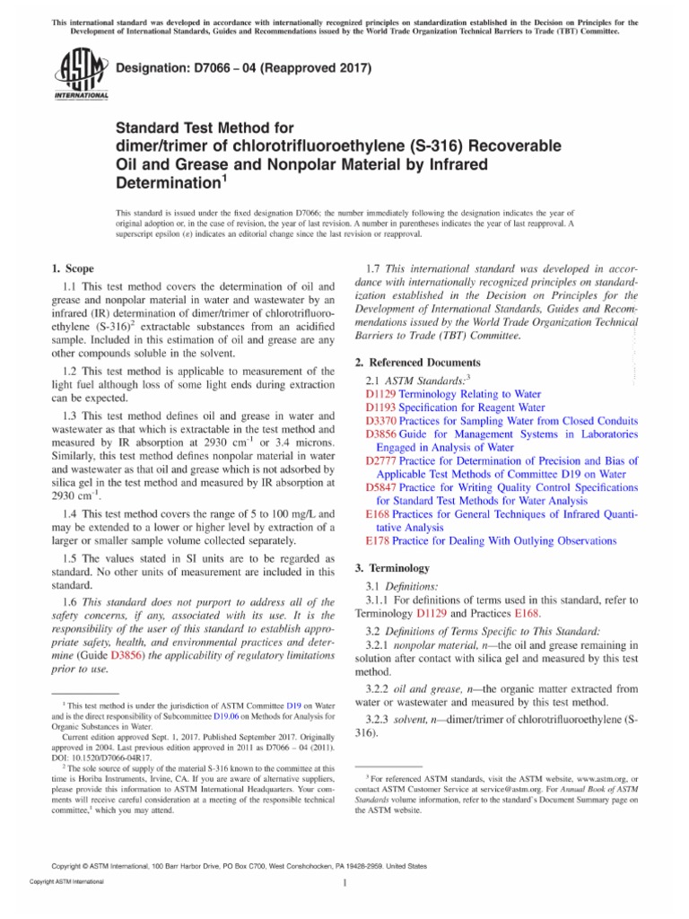 Astm D7066-04 (R 2017) | PDF