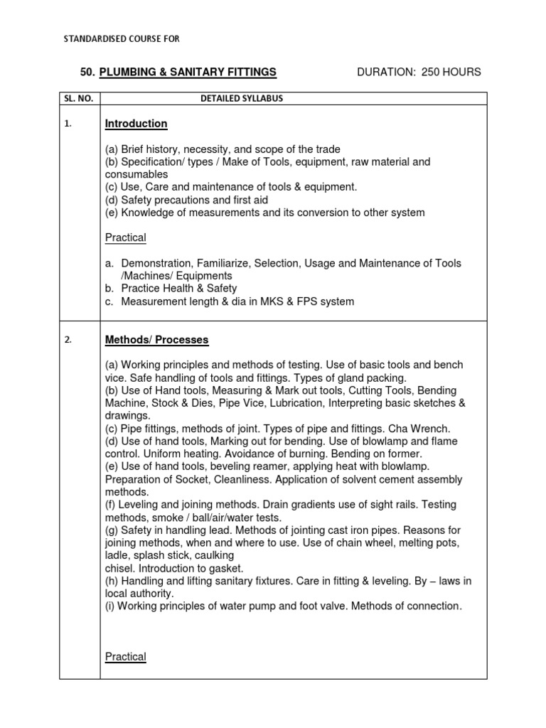 PLUMBING and SANITARY FITTINGS PDF | PDF | Plumbing | Pipe (Fluid ...