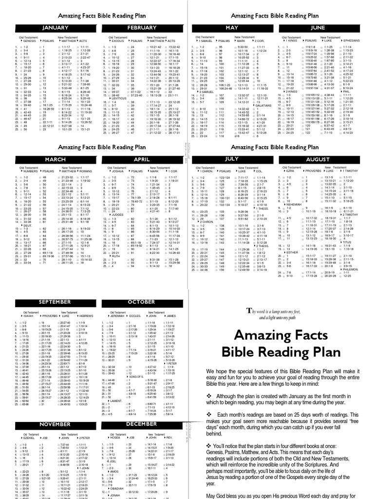 Amazing Facts Bible Reading Plan | PDF