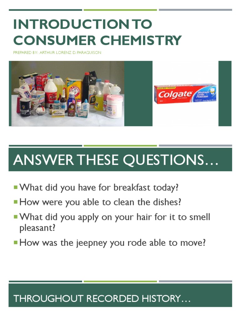 1 - Introduction To Consumer Chemistry PDF | PDF | Significant Figures ...