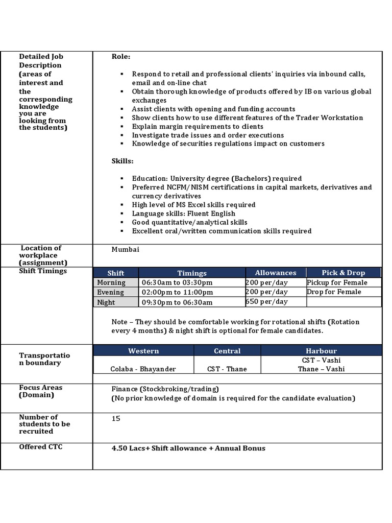 Interactive Brokers Client Service Role | PDF | Financial Markets ...