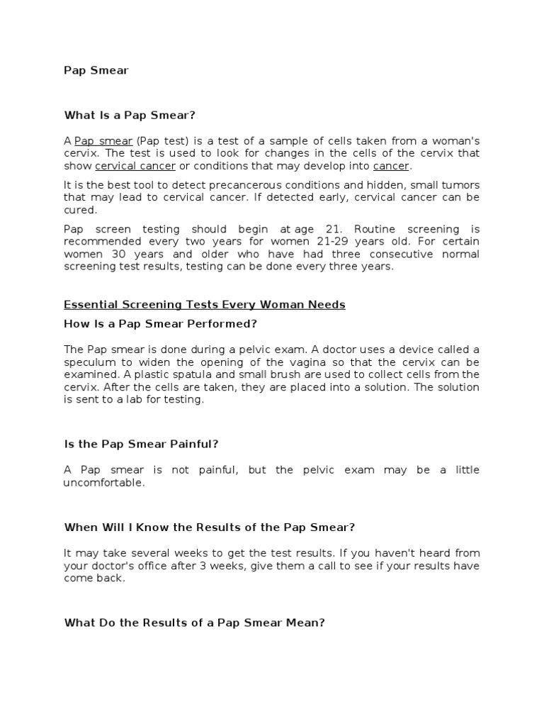 Pap Smear | Cervical Cancer | Gynaecologic Disorders