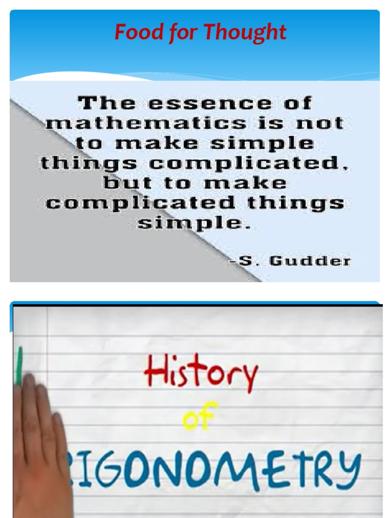 Trigonometry First Year | PDF | Angle | Geometric Measurement