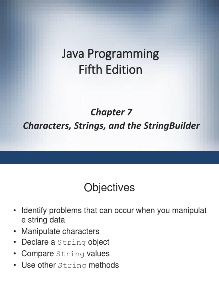 Ch07 Characters Strings And Stringbuilder Pdf String Computer Science Class Computer 0098