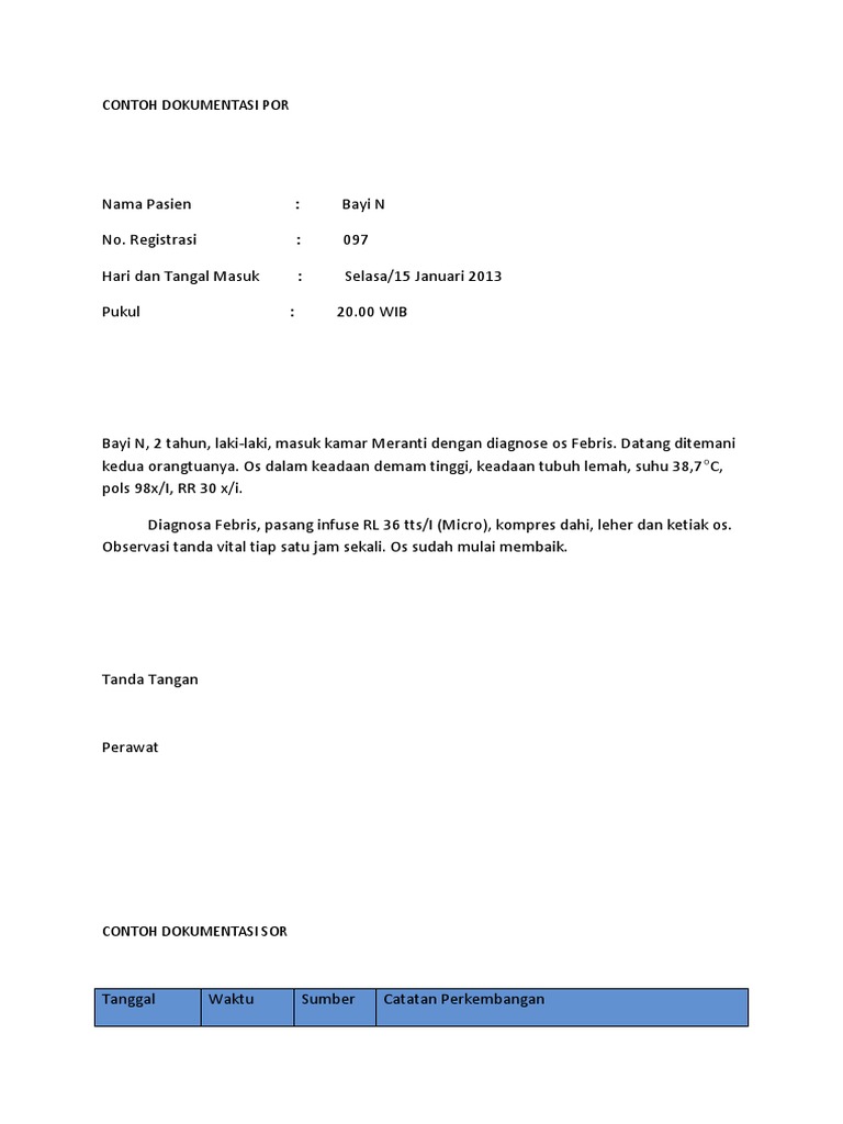 Contoh Dokumentasi Sor | PDF