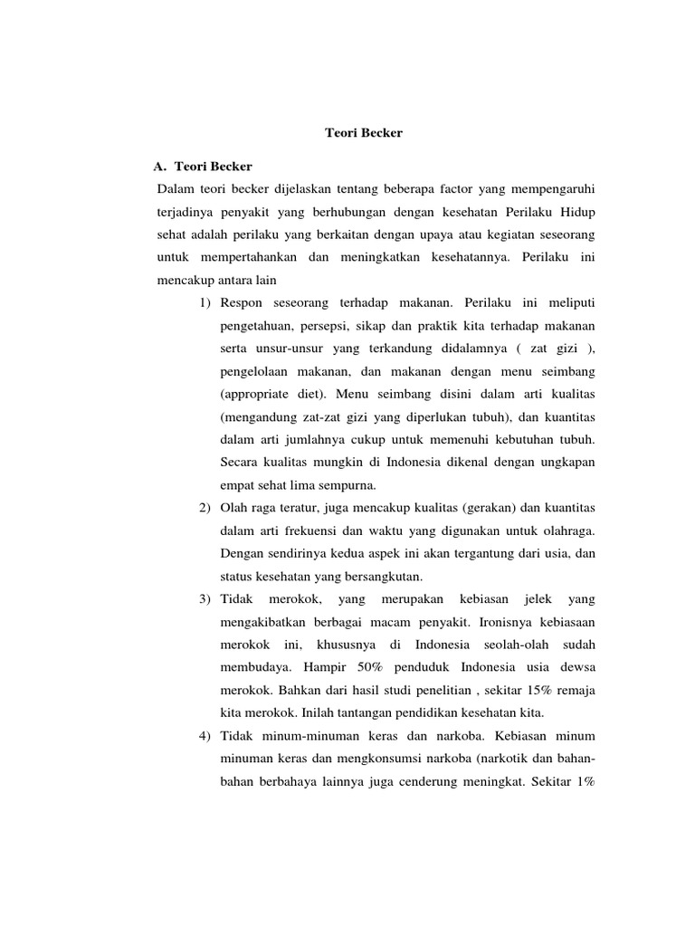 Teori Becker | PDF