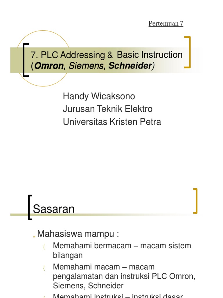7 PLC Omron Addressing and Instruction | PDF