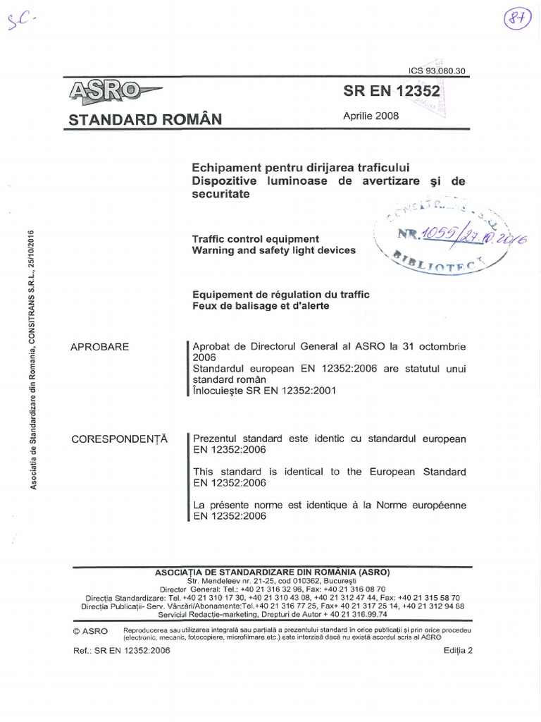 SR en 12352 2008 PDF | PDF