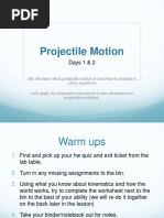 Lesson Plan in Projectile Motion | PDF | Physics | Mechanical Engineering