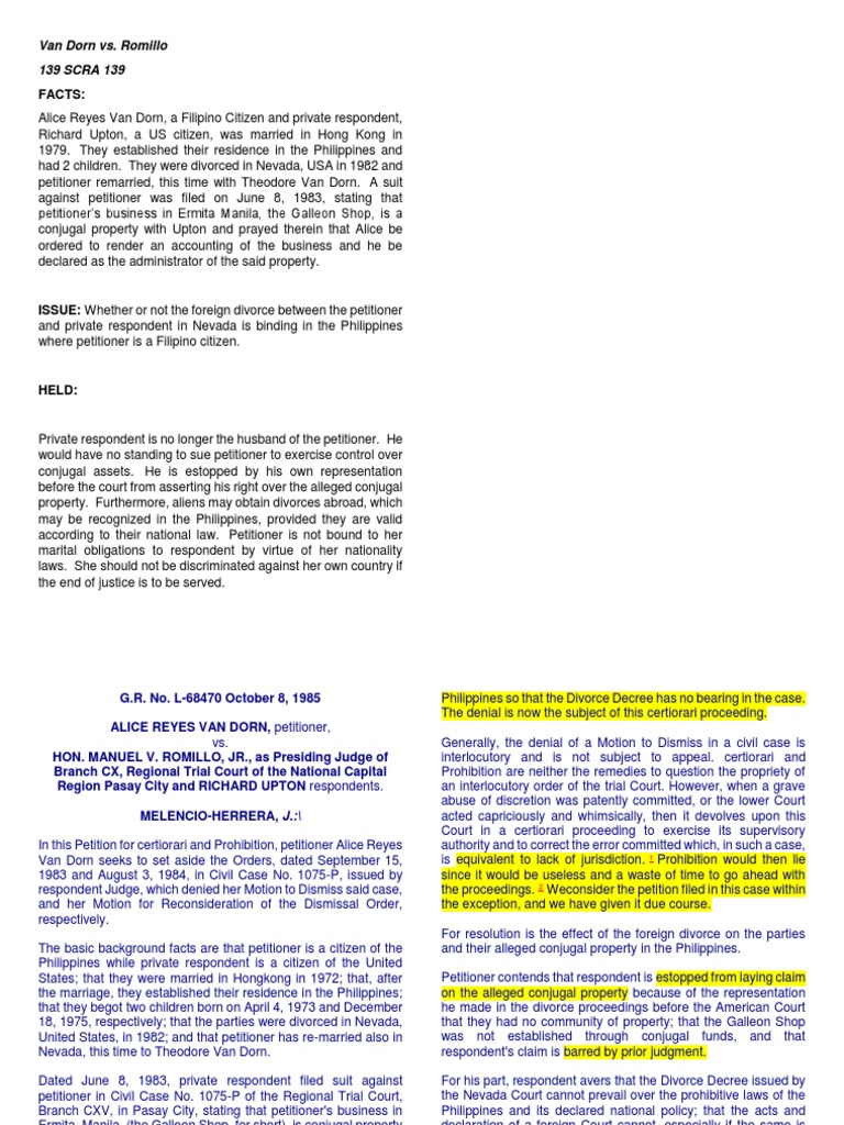 Disinheritance Case | PDF | Divorce | Marriage