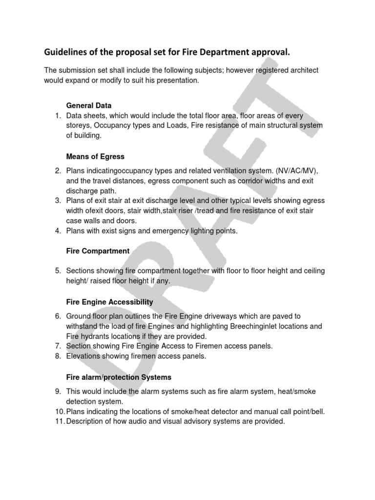 Fire Department Approval Guidelines | PDF | Fire Sprinkler System ...