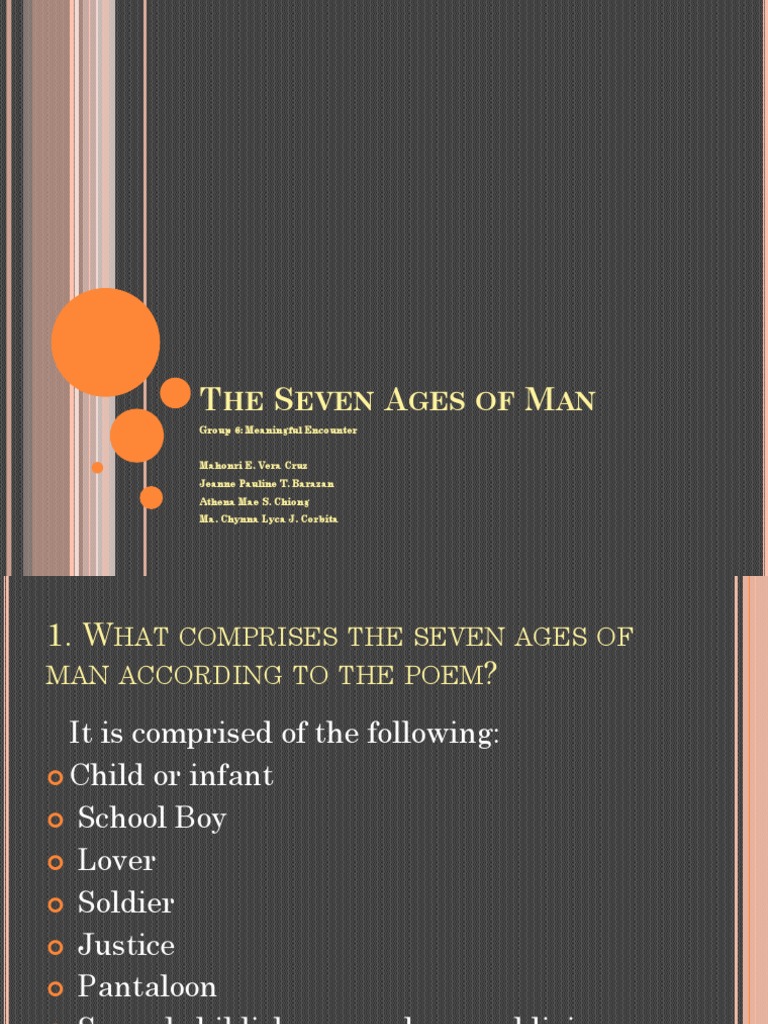 English 9 Report Seven Stages of Man | PDF | Poetry | Metaphor
