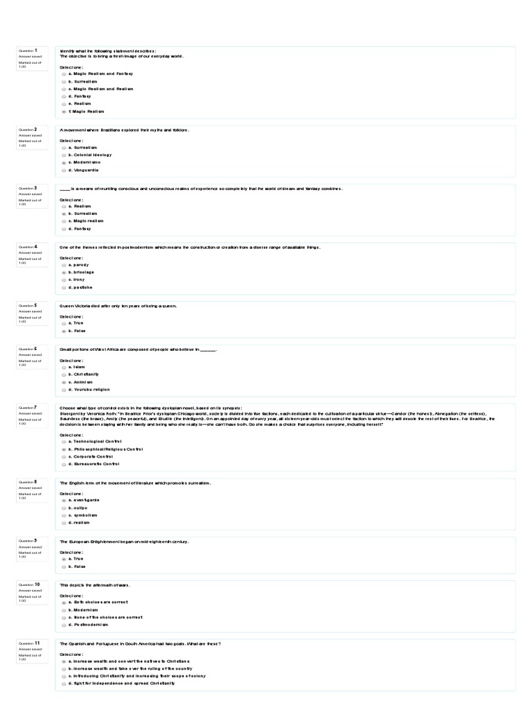 21st Century Short Quiz 4 | PDF