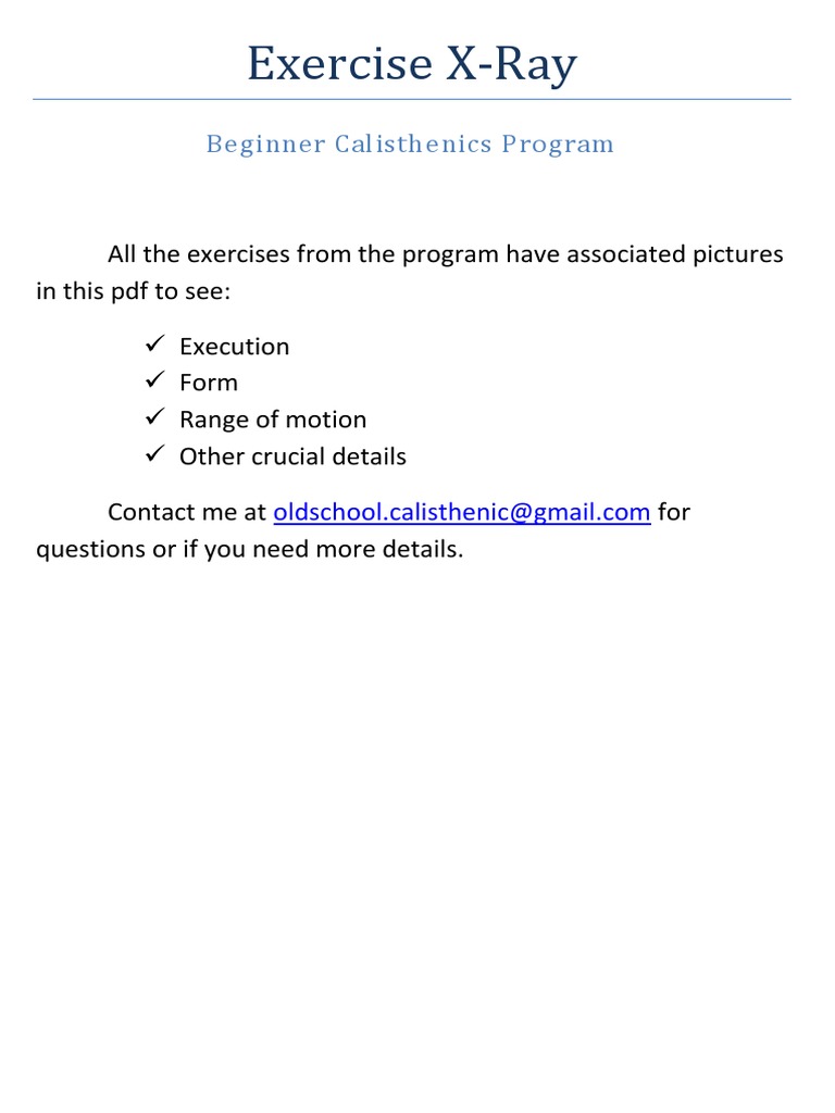 BCP Exercise X-Ray PDF | PDF | Human Anatomy | Recreation