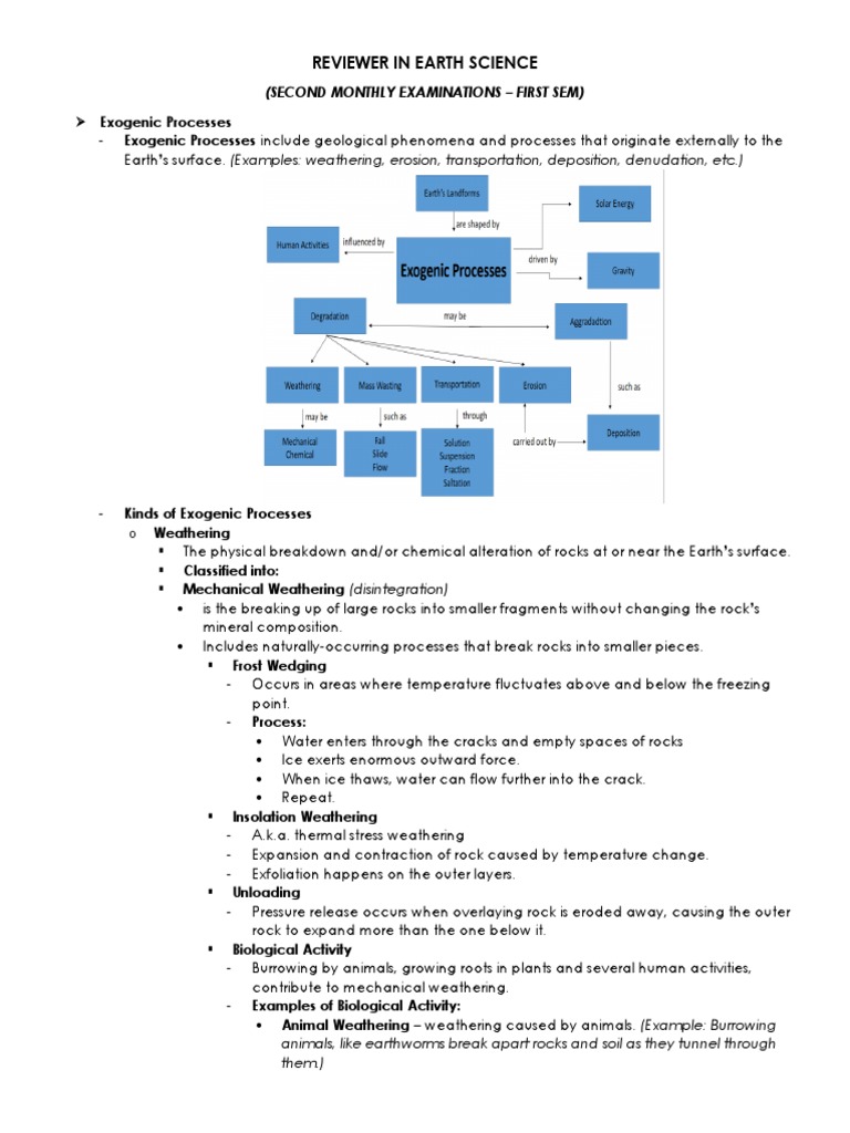 Reviewer in Earth Science | PDF | Weathering | Plate Tectonics
