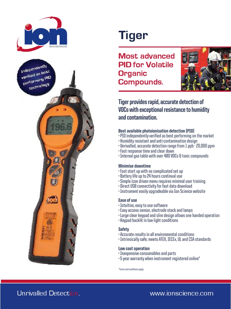 PhoCheck Tiger | PDF | Volatile Organic Compound | Parts Per Notation