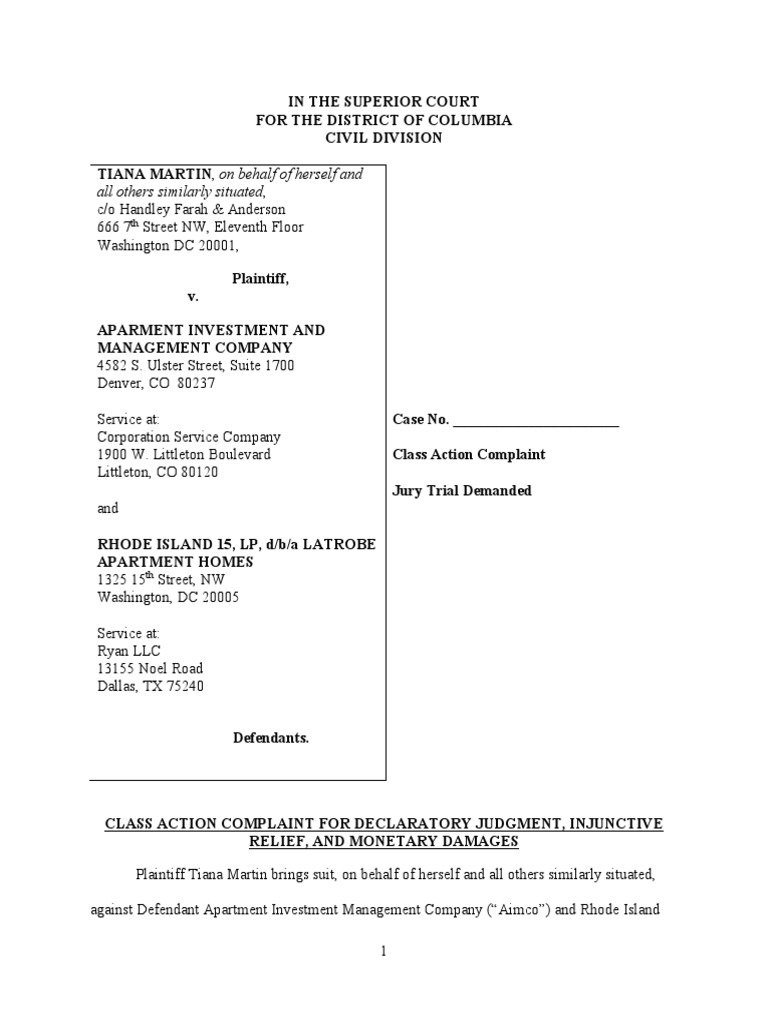 Housing Lawsuit | PDF | Class Action | Section 8 (Housing)