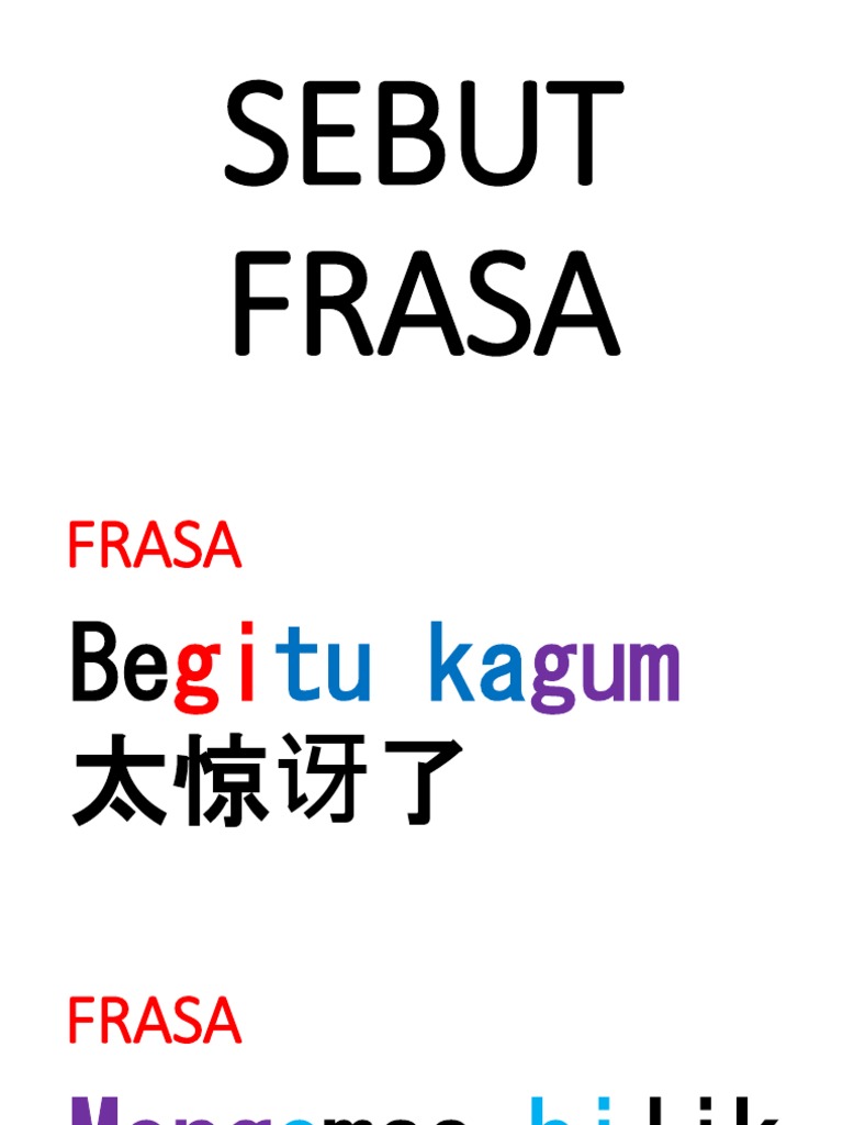 Sebut Frasa | PDF