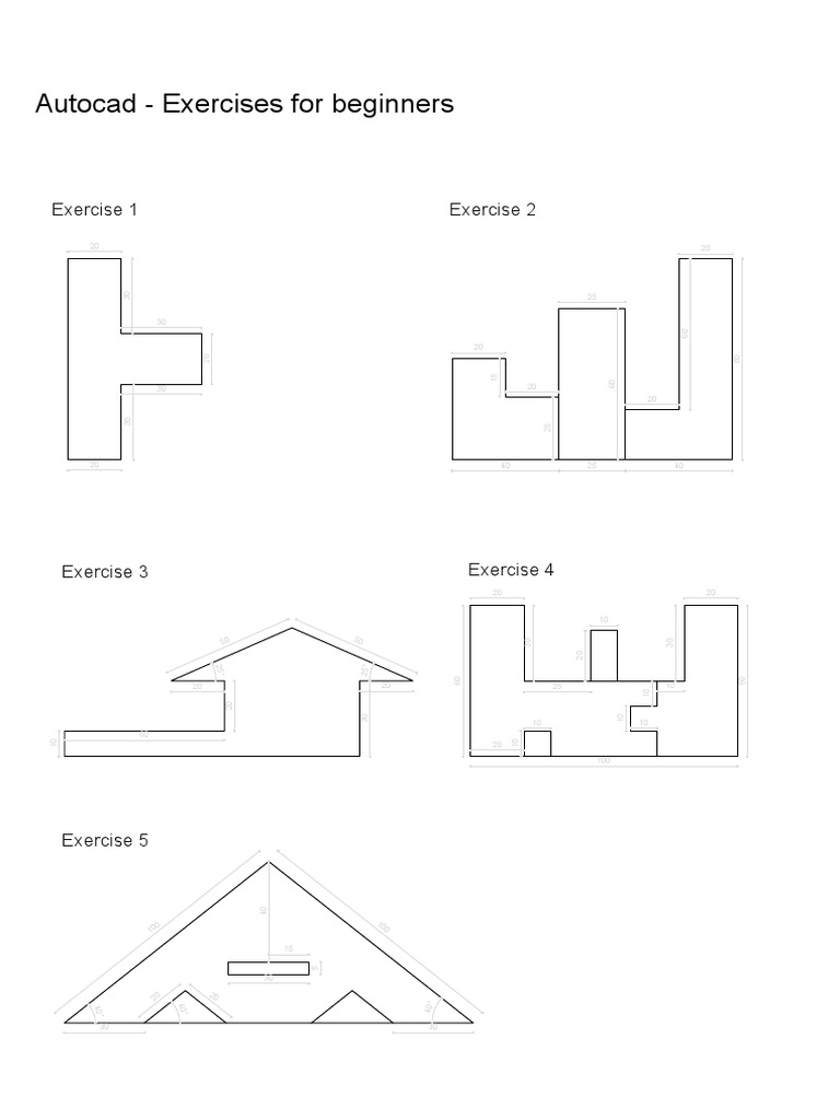 Autocad - Exercises for Beginners - 1