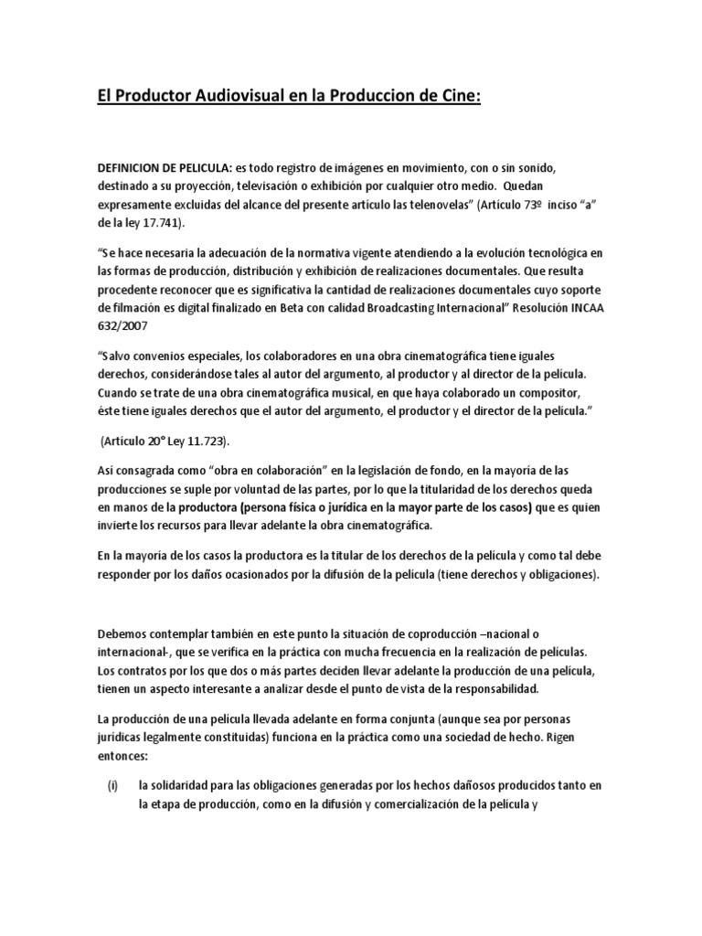 El Productor Audiovisual PDF | PDF | Presupuesto | Derechos de autor