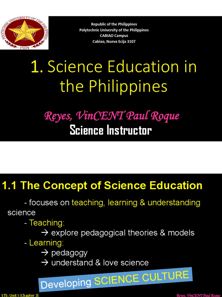 Science Education in the Philippines | PDF | Science Education | Pedagogy