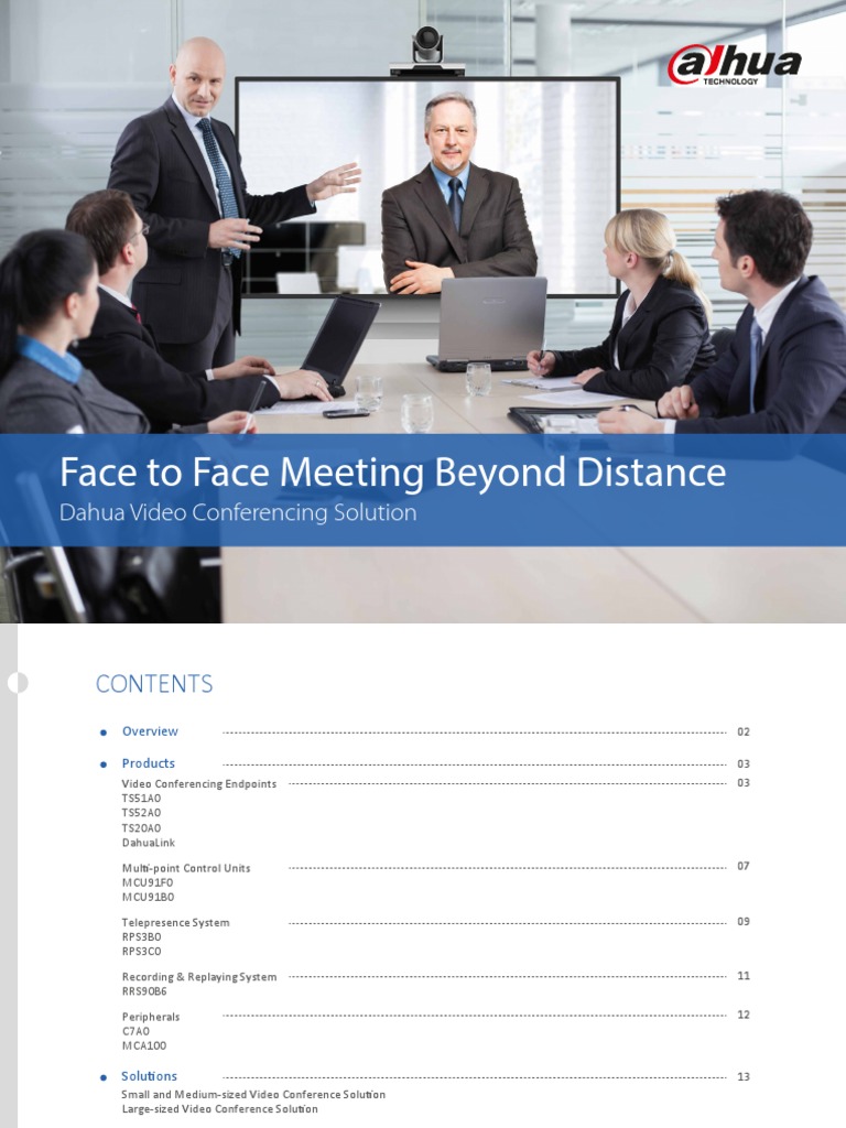 Dahua Video Conferencing Solution | PDF | Videotelephony | Session ...