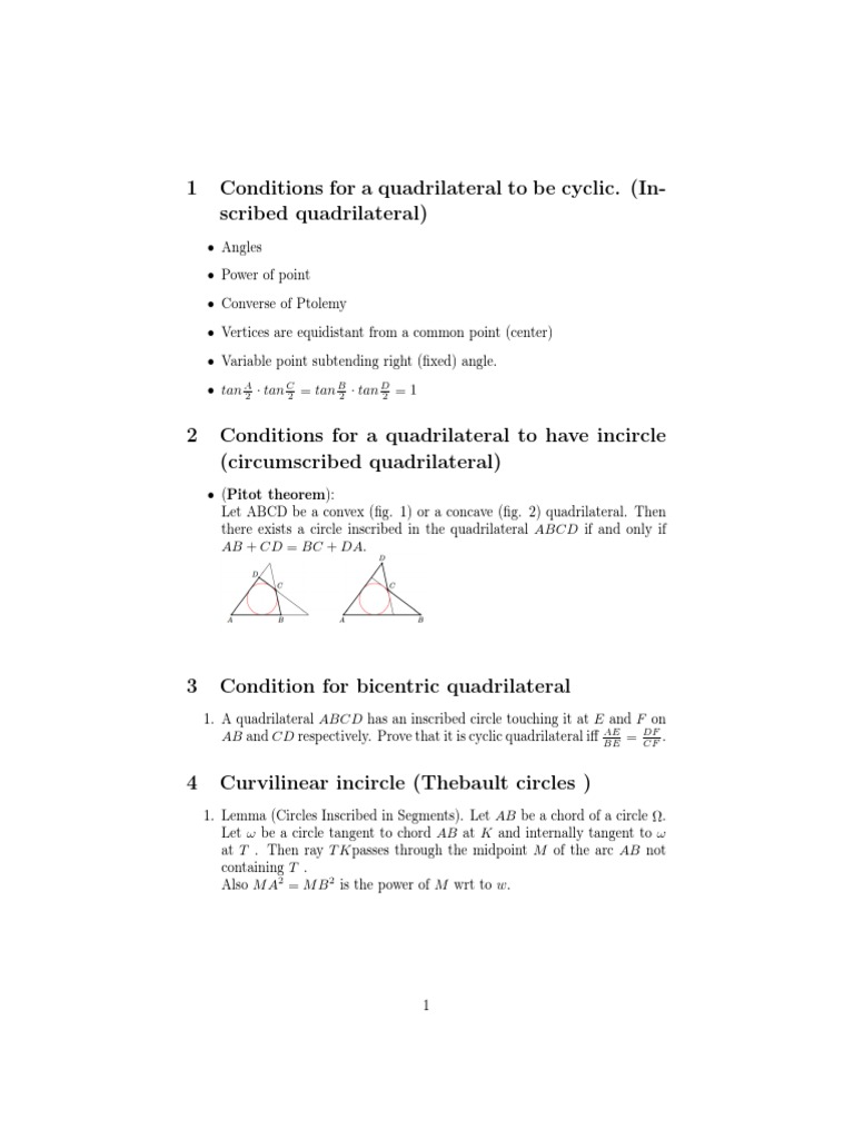 Incircles and Circumcircles New PDF | PDF | Triangle | Circle