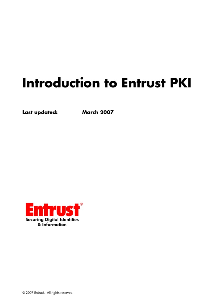 Entrust and You New Version | PDF | Public Key Cryptography | Key ...