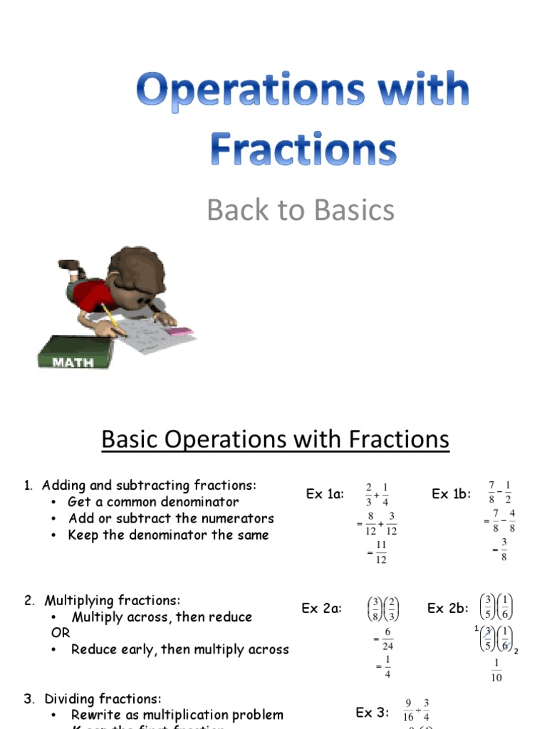 Day 2 - Basic Operations With Fractions | PDF | Fraction (Mathematics ...