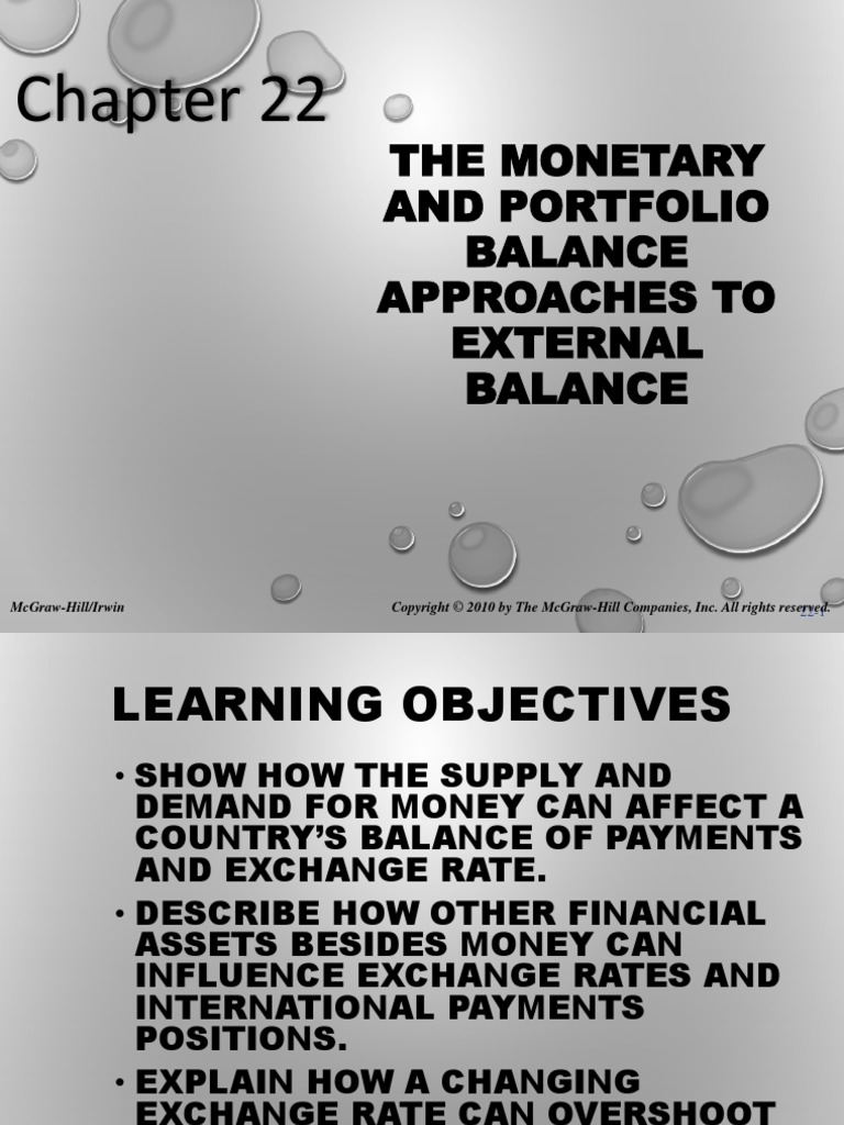Monetary and Portfolio Balance Approach To External Balance | PDF ...