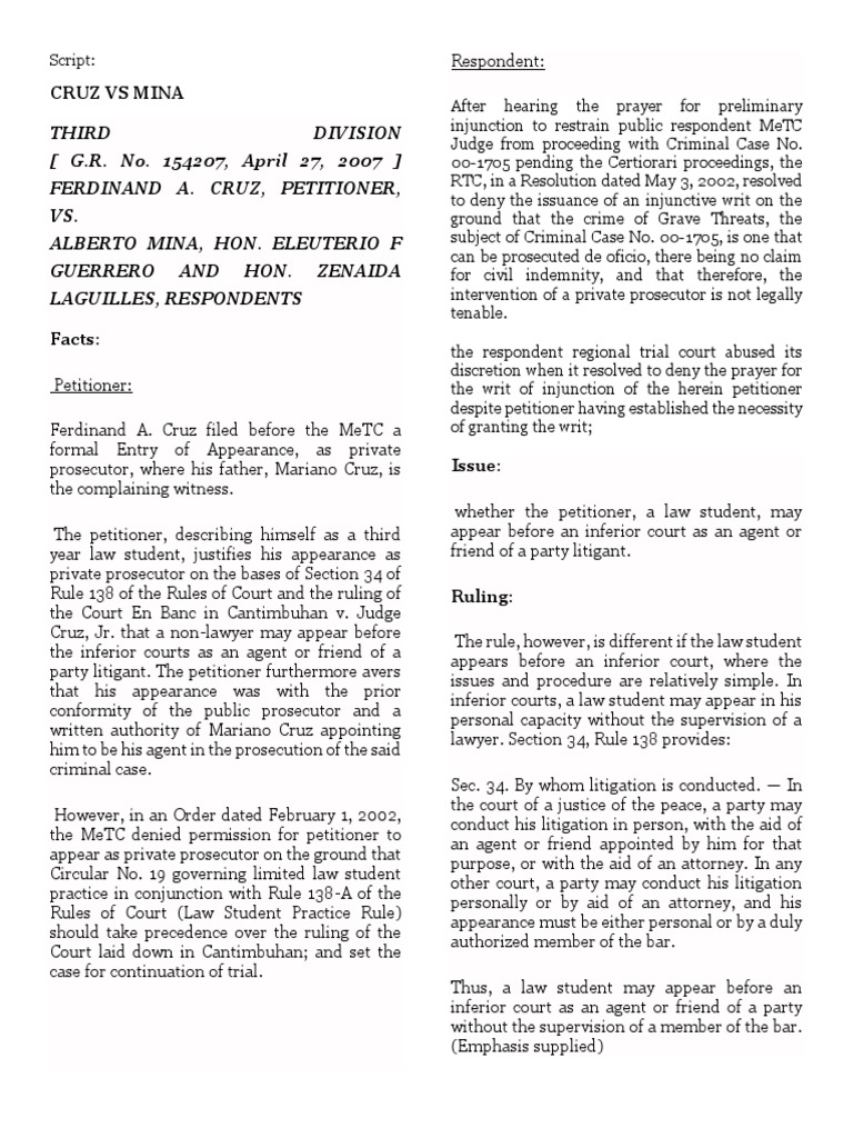 Script | PDF | Lawyer | Prosecutor