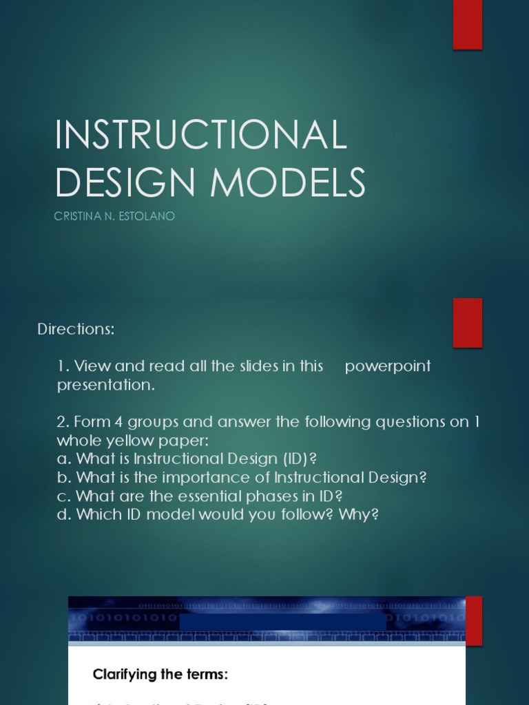 Instructional Development Models | PDF | Instructional Design | Prototype