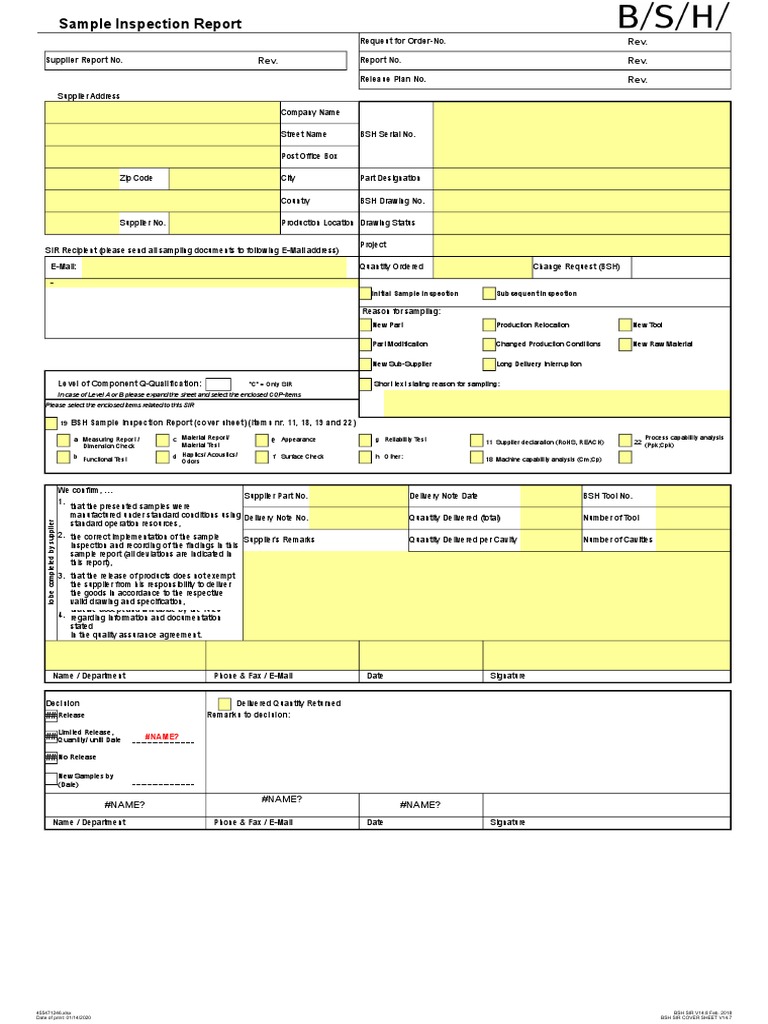 Sample Inspection Report Template | PDF | Business