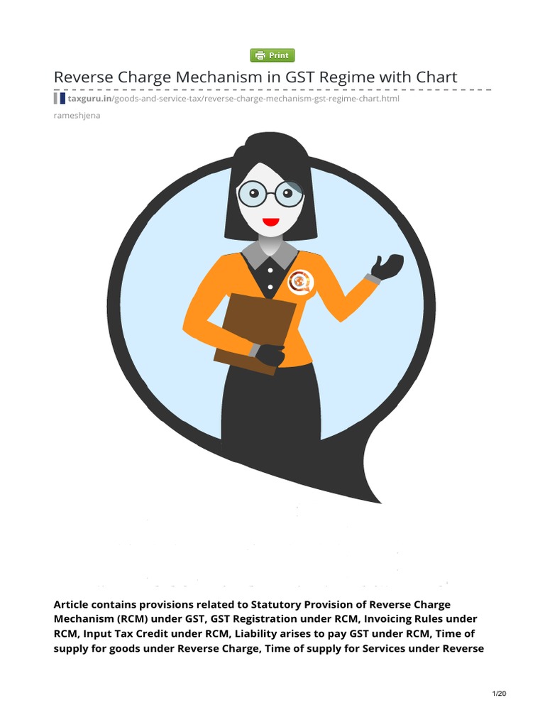 Taxguru - In-Reverse Charge Mechanism in GST Regime With Chart ...