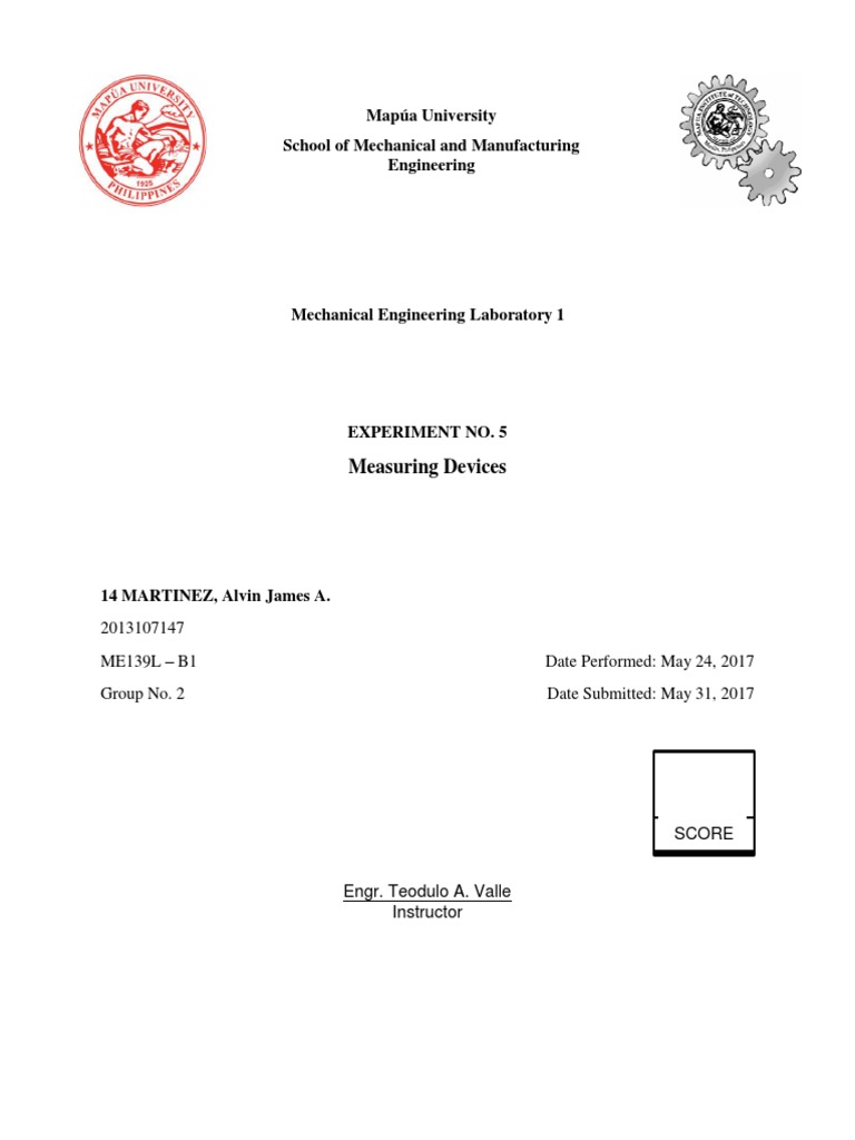 EXP5 MEASURING DEVICE-min | PDF | Scientific Observation | Physics